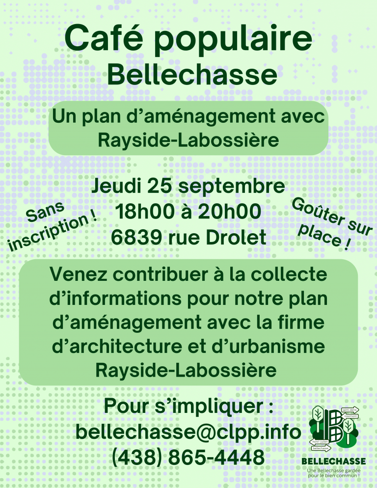 Café populaire septembre avec Rayside Labossière! – Une Bellechasse ...